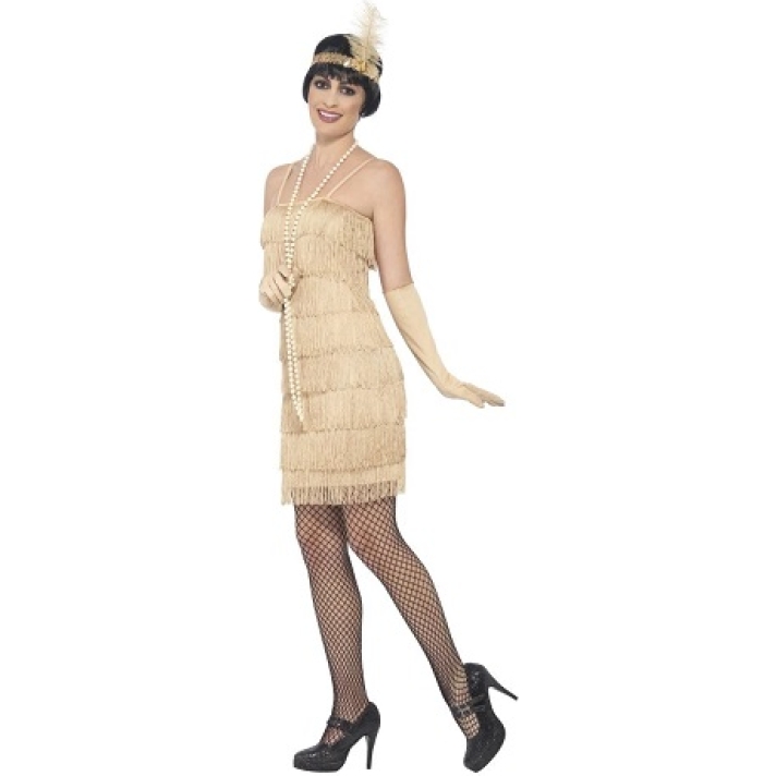 20s Flapper Costume Gold